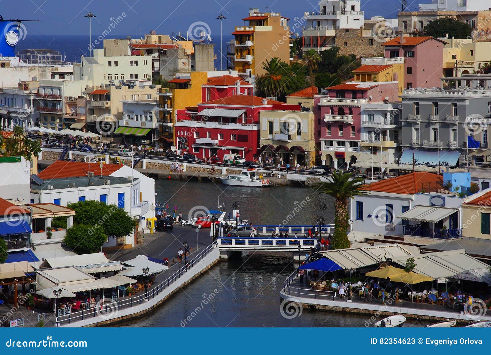 Agios Crete Greece Nikolaos Redaktionell Arkivfoto - Bild av bricked ...