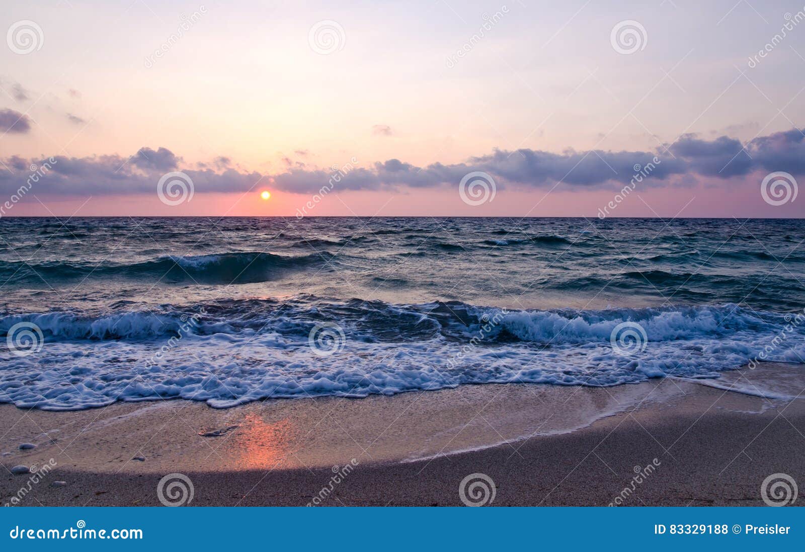 Beach sunset in Greece stock photo. Image of dreamy, amazing - 83329188