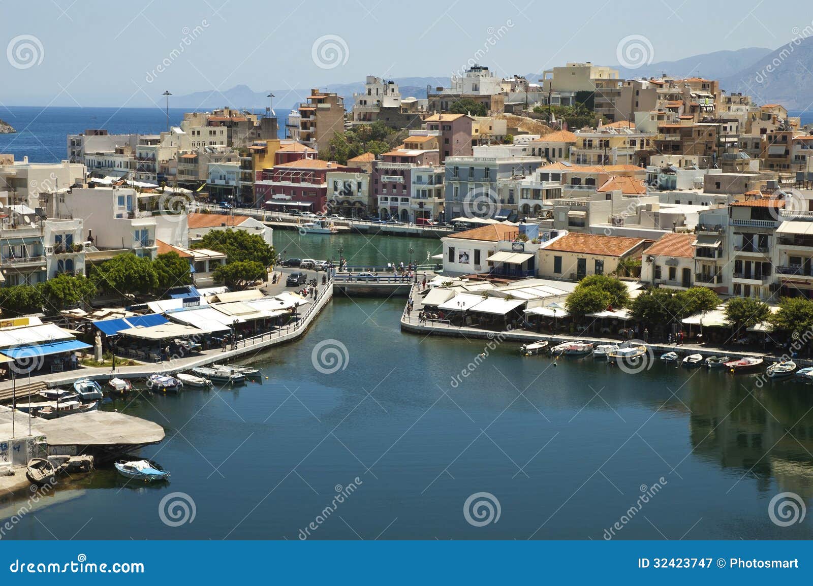 Agios Nikolaos, Crete stock image. Image of nikolaos - 32423747