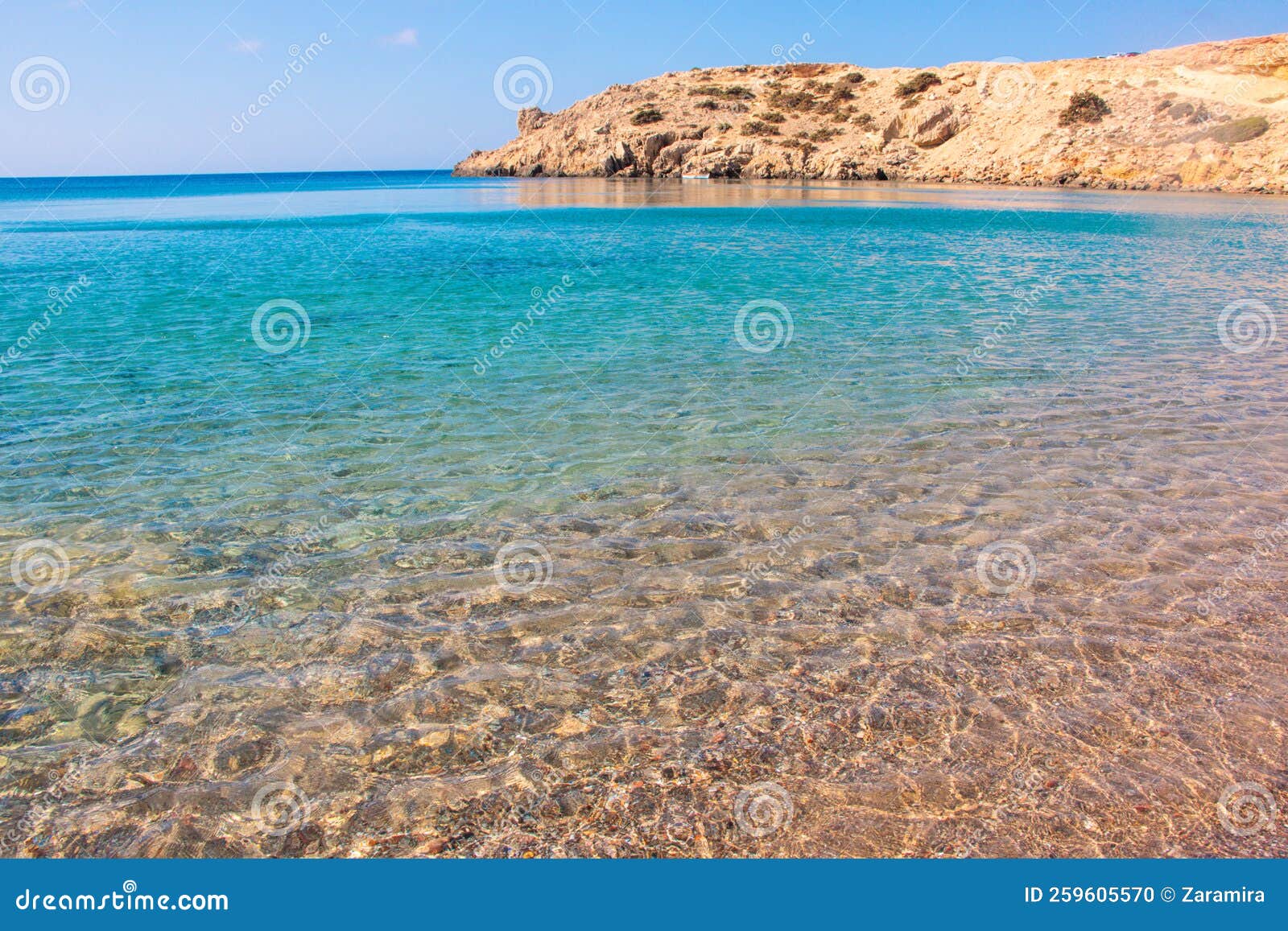 Agios Theodoros Beach stock photo. Image of water, european - 259605570