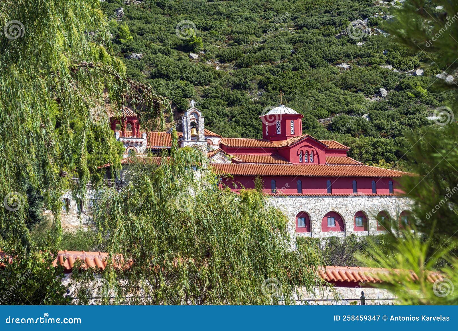 Agiou Panteleimonous Monastery in Penteli, Greece Stock Image - Image ...