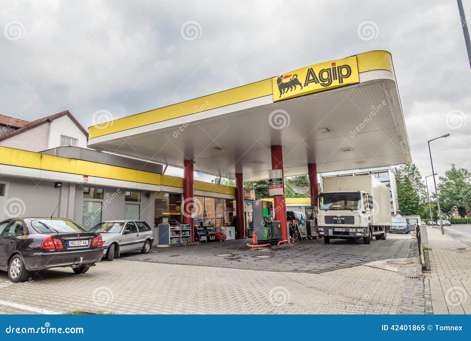 Agip editorial image. Image of fuel, cars, station, space - 42401865