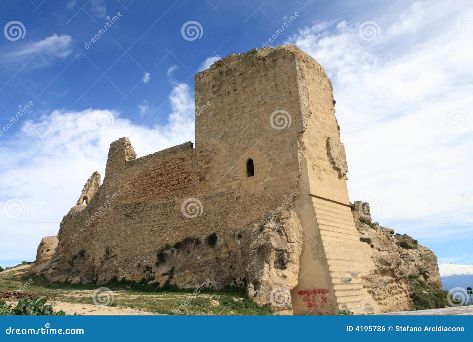 Agira castle stock photo. Image of ruin, fantasy, sicily - 4195786