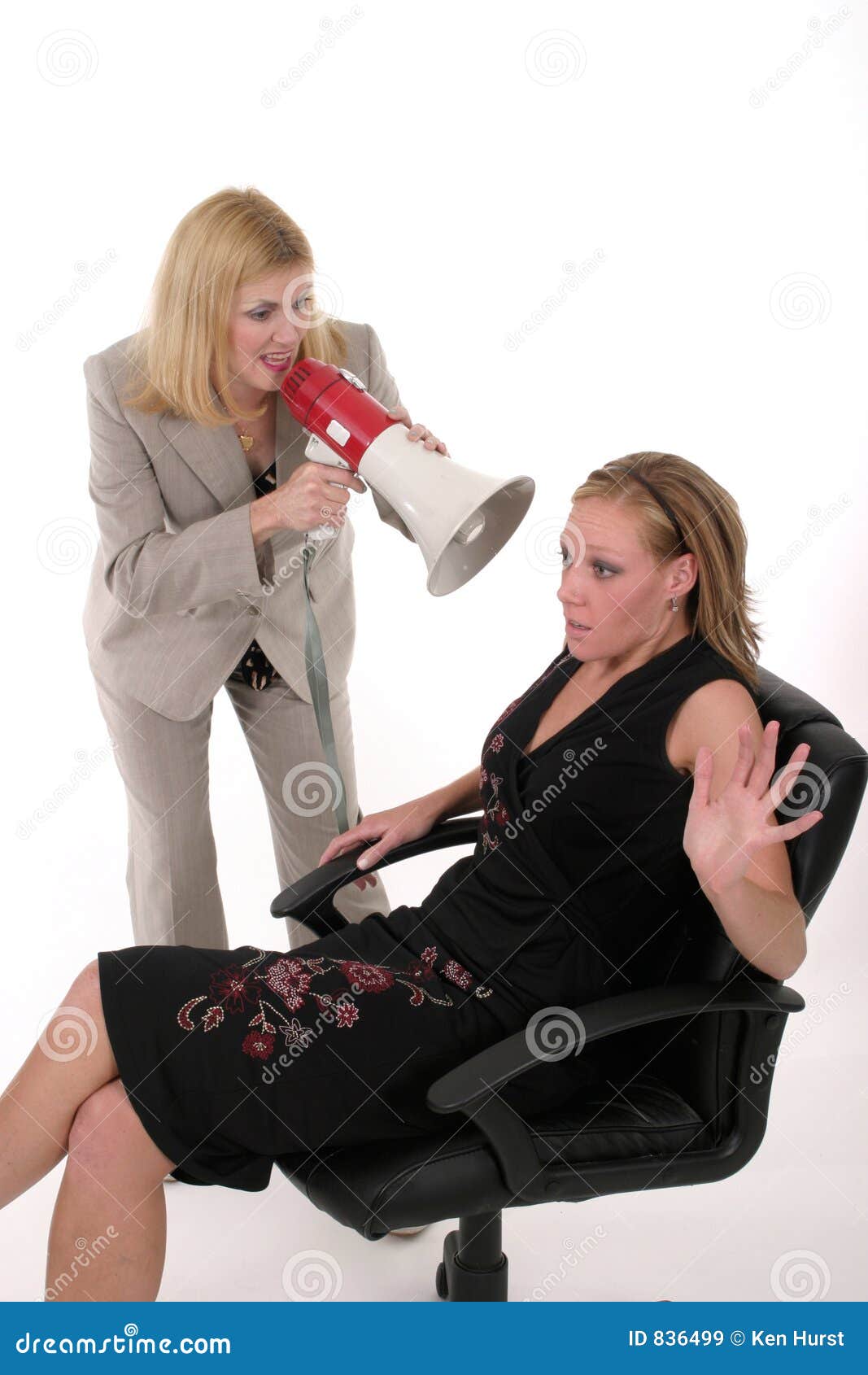 Agitated Business Team 3 stock image. Image of megaphone - 836499