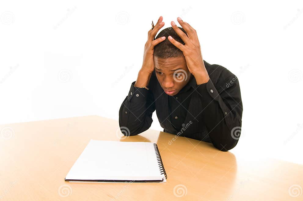Agitated man stock image. Image of anxious, agitated, notebook - 6568447