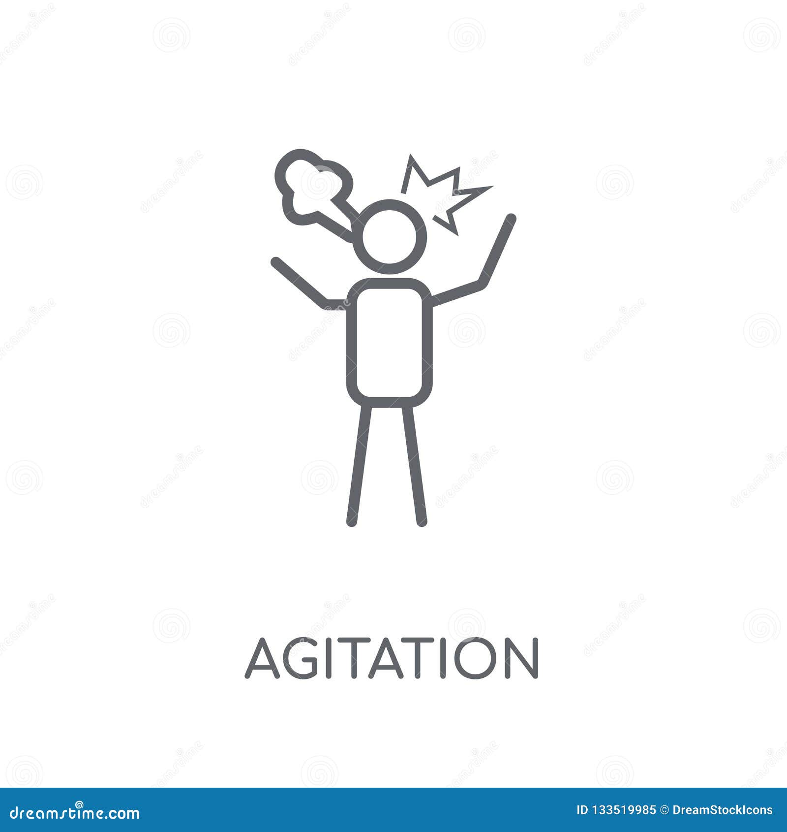 Agitation Linear Icon. Modern Outline Agitation Logo Concept on Stock ...