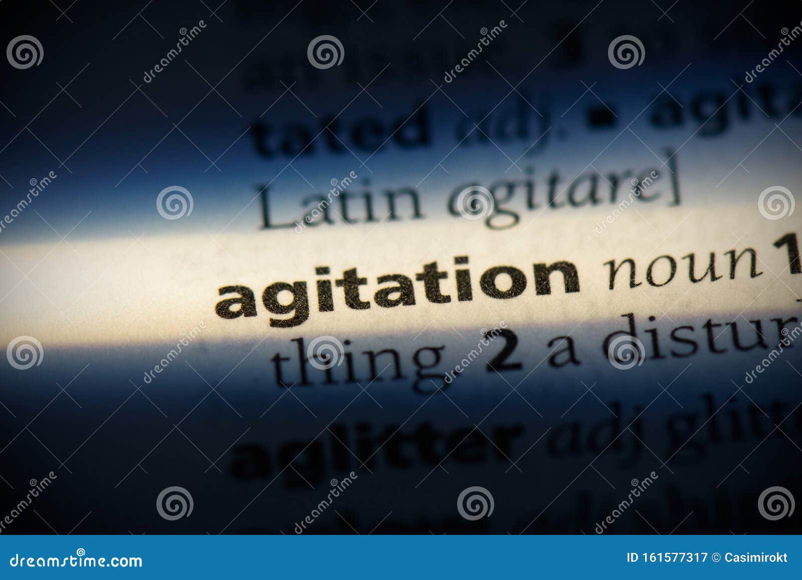 Agitation stock image. Image of detail, linguistic, definition - 161577317