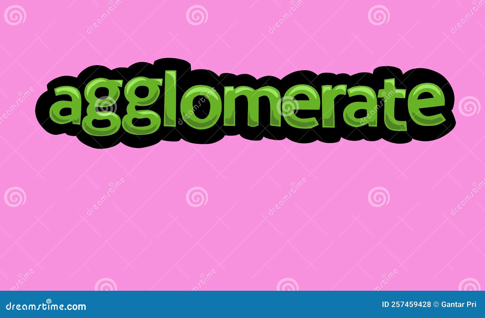 AGLOMERATE Writing Vector Design On A Pink Background Royalty-Free ...