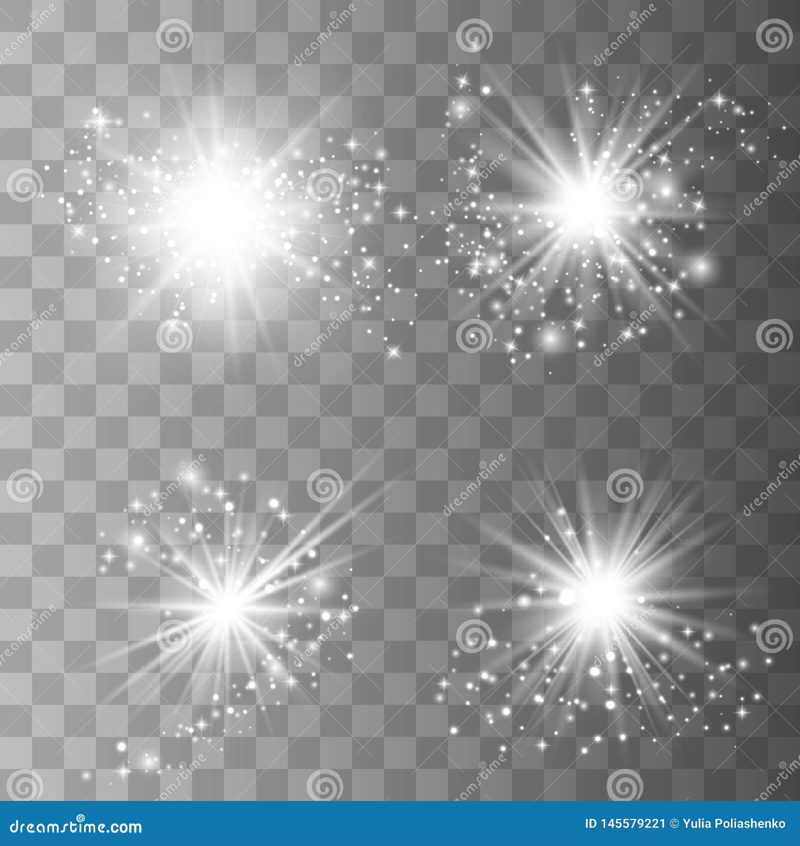 White Glow light set stock vector. Illustration of glitter - 145579221