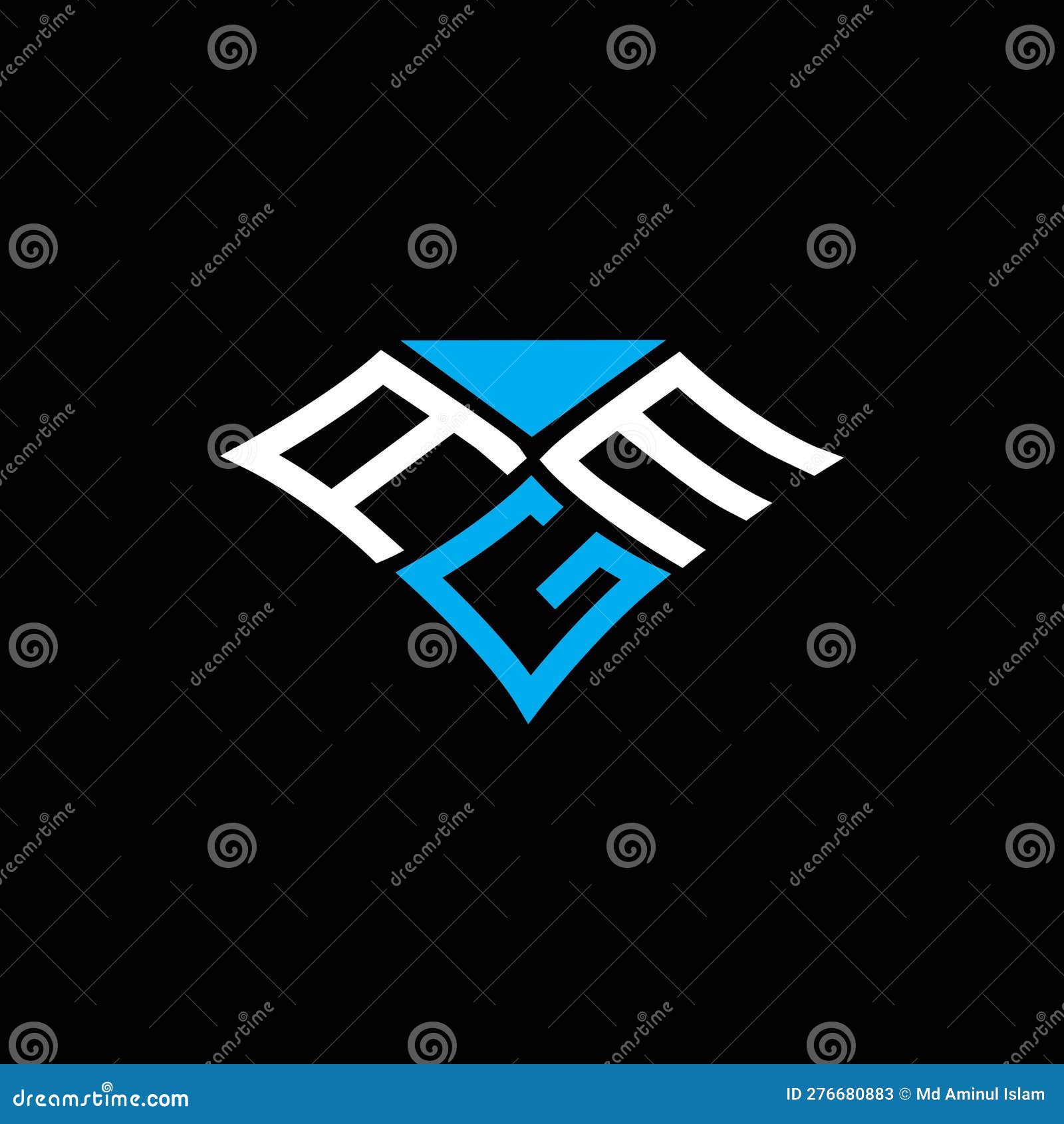AGM Letter Logo Creative Design with Vector Graphic Stock Vector ...