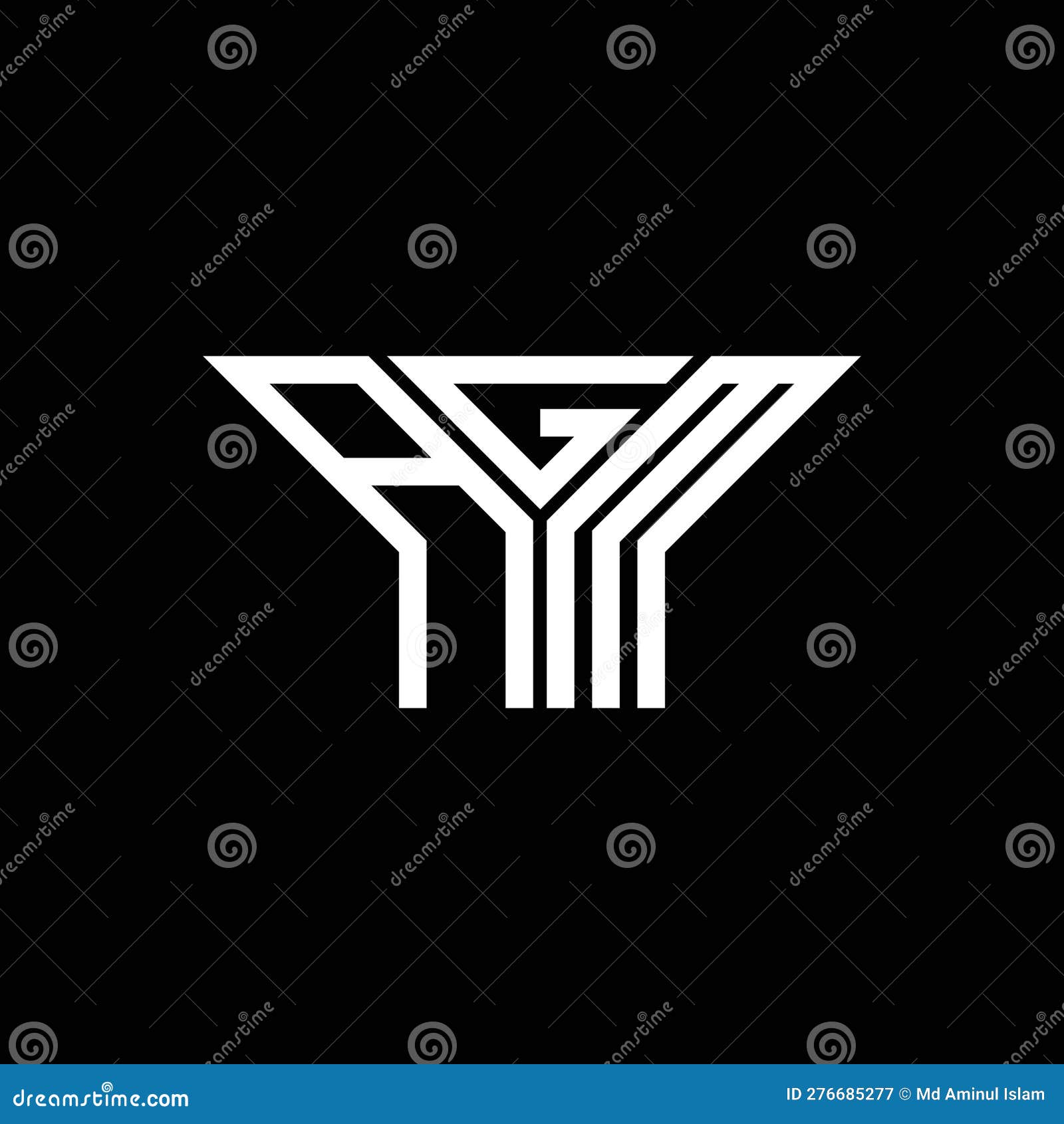 AGM Letter Logo Creative Design with Vector Graphic, AGM Simple and ...