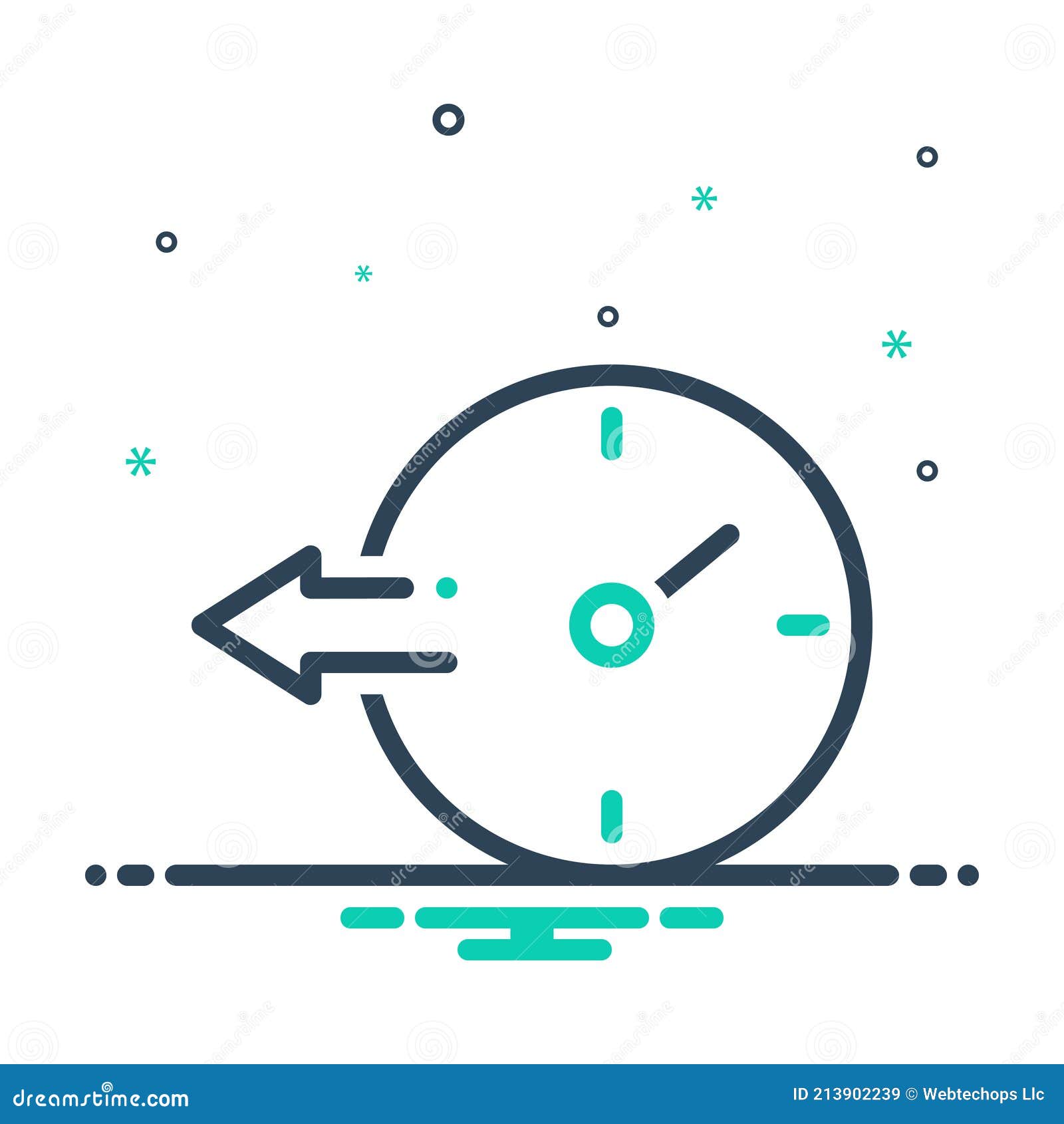 Mix Icon for Ago, in the Past Stock Illustration - Illustration of ...