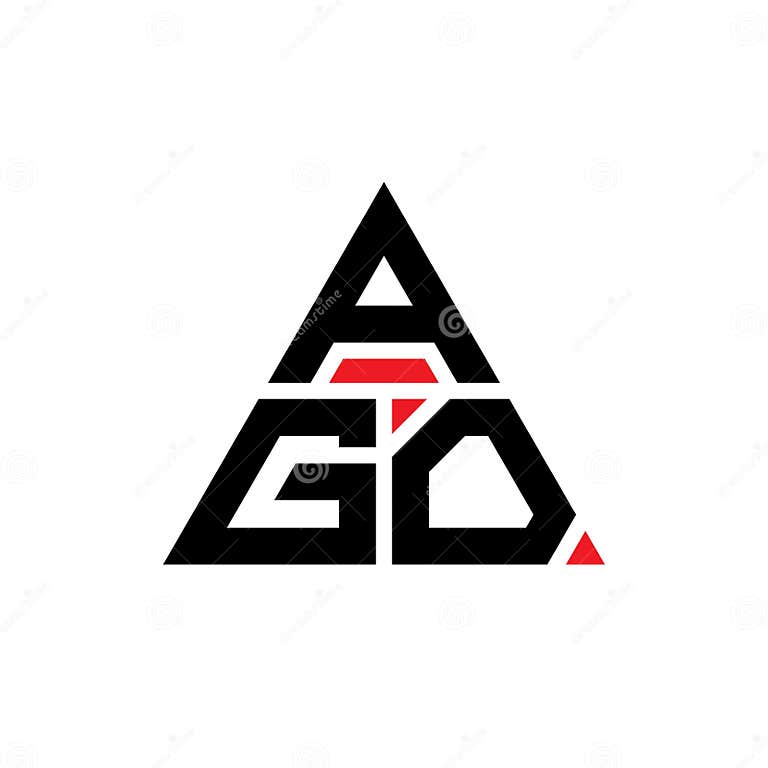AGO Triangle Letter Logo Design with Triangle Shape. AGO Triangle Logo ...