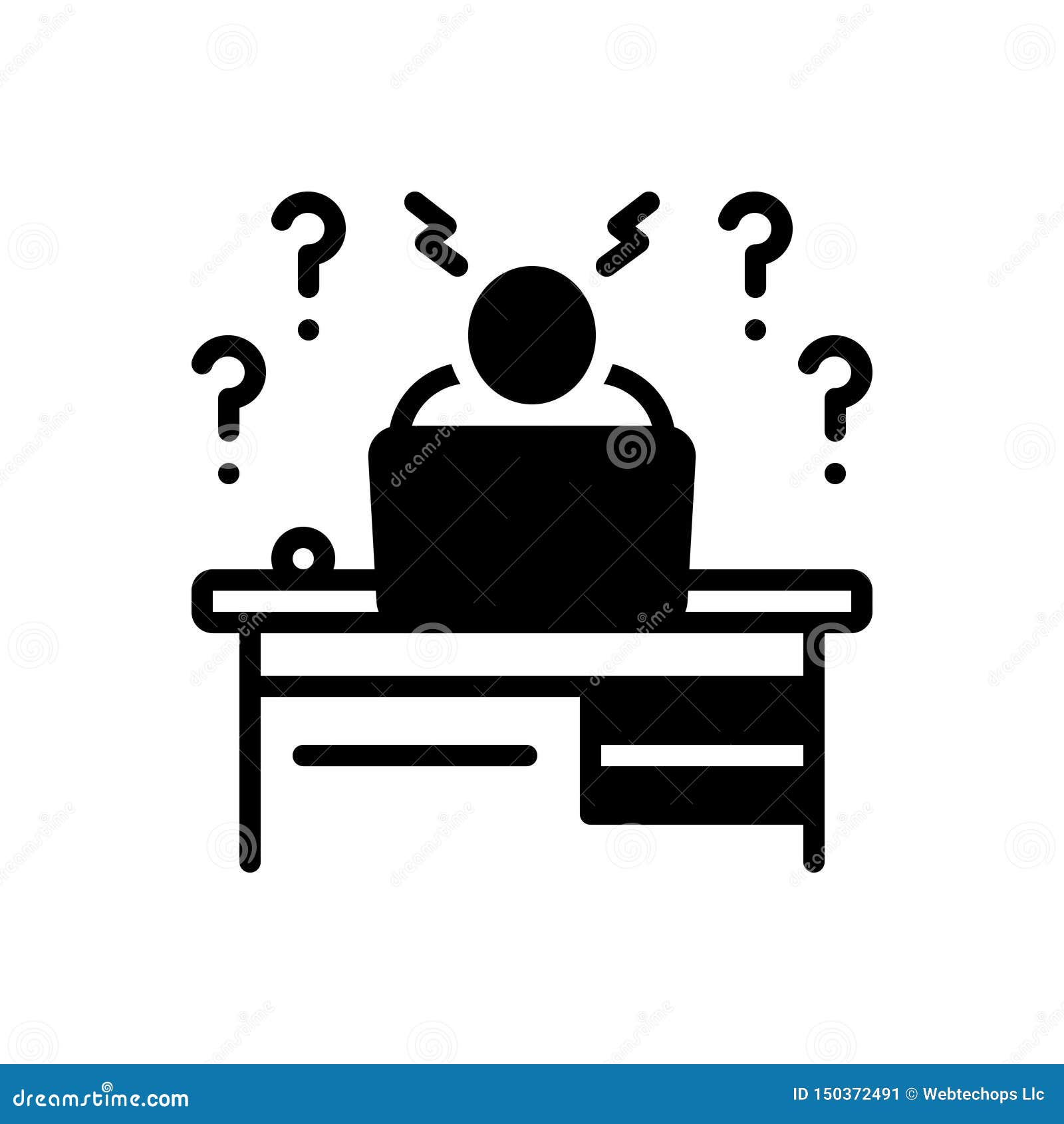 Black Solid Icon for Agonize, Dither and Gape Stock Vector ...