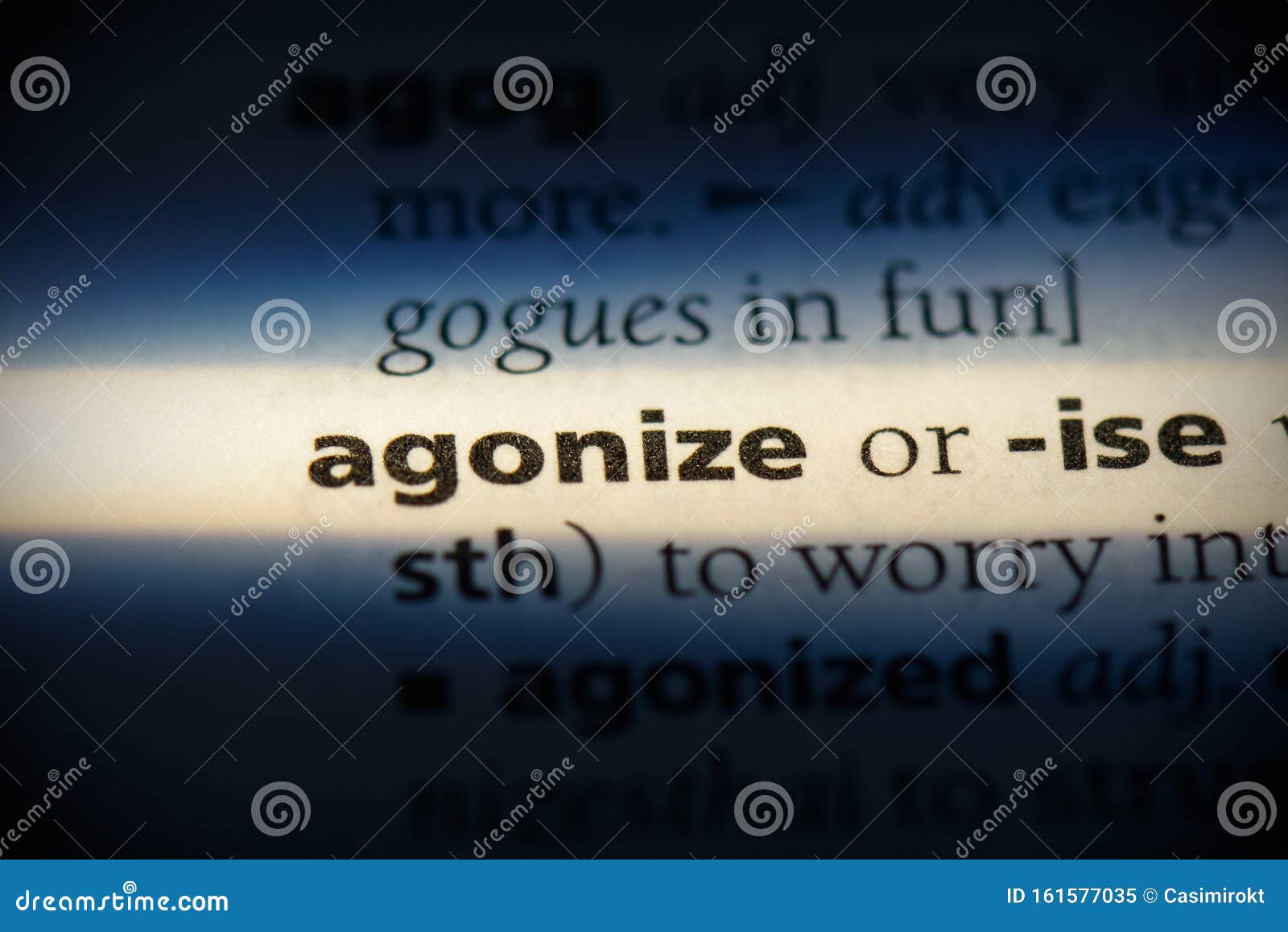 Agonize stock image. Image of isolated, page, book, detail - 161577035