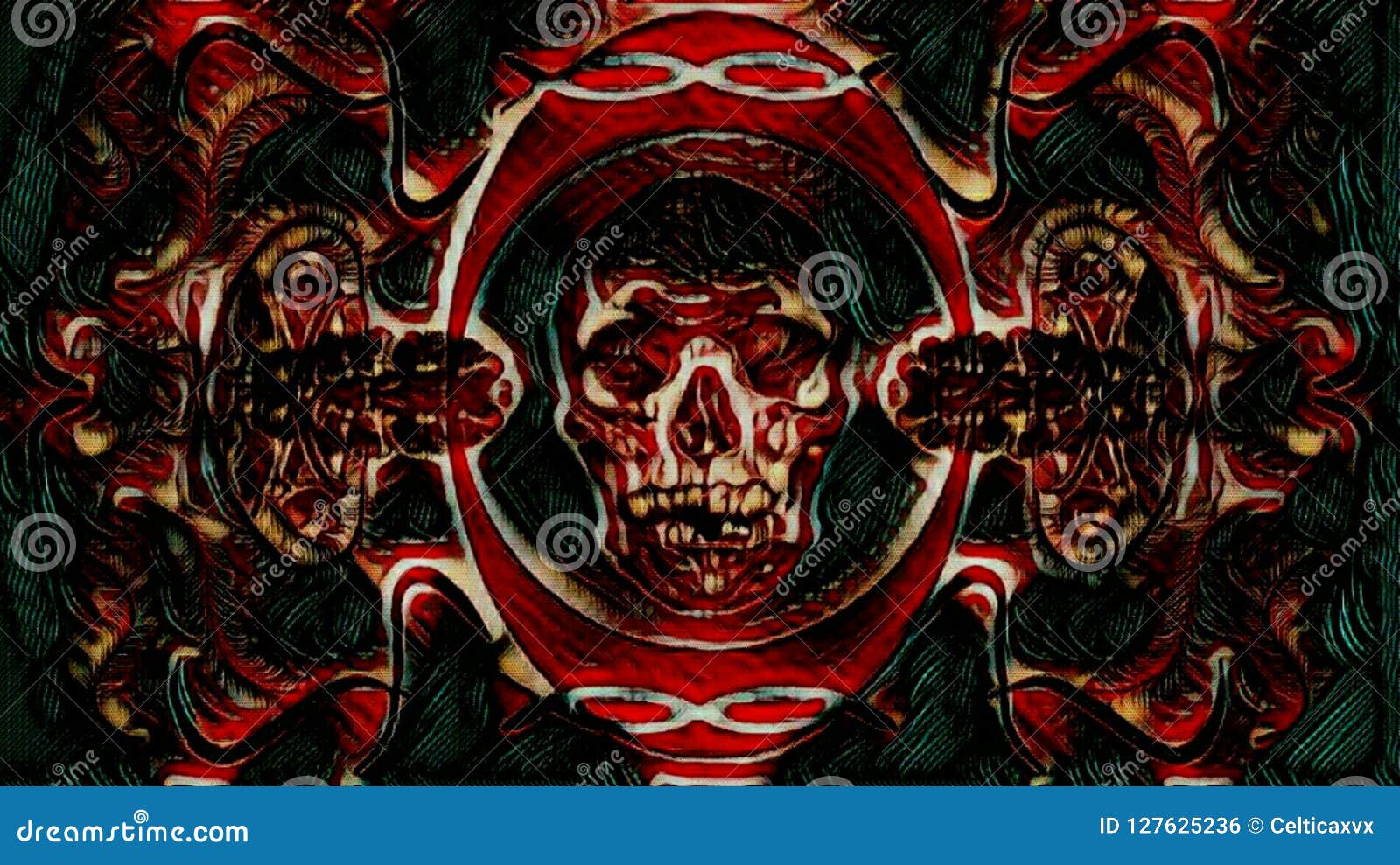 Agonizing Skull stock illustration. Illustration of dying - 127625236