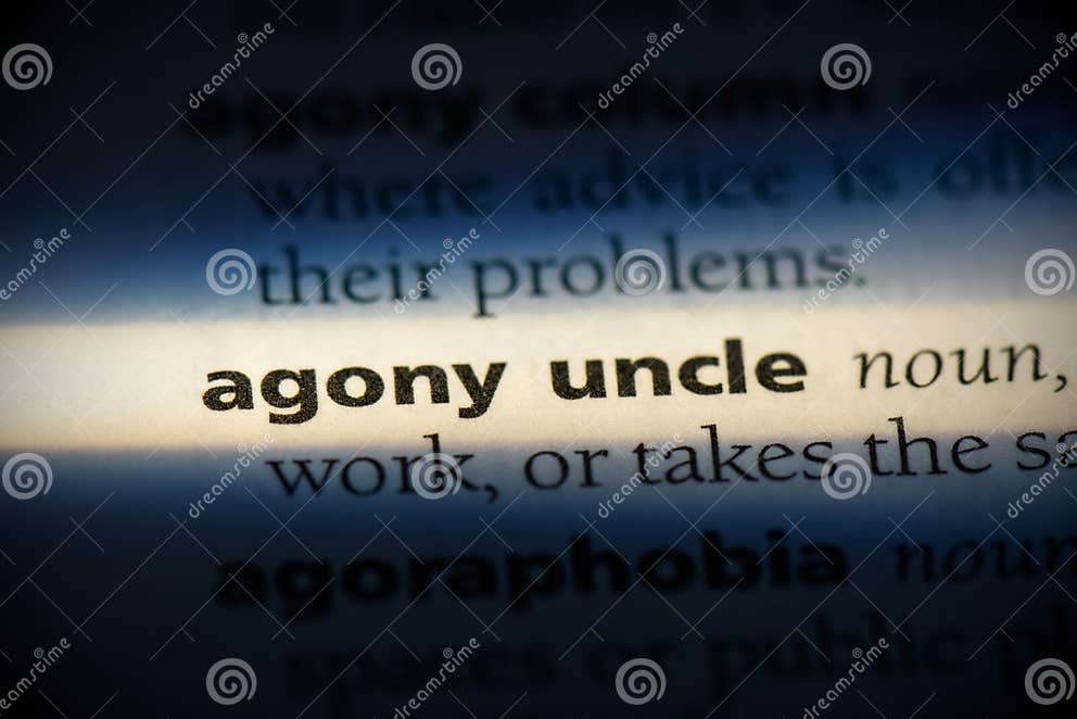 Agony uncle stock image. Image of etymology, page, macro - 161577927