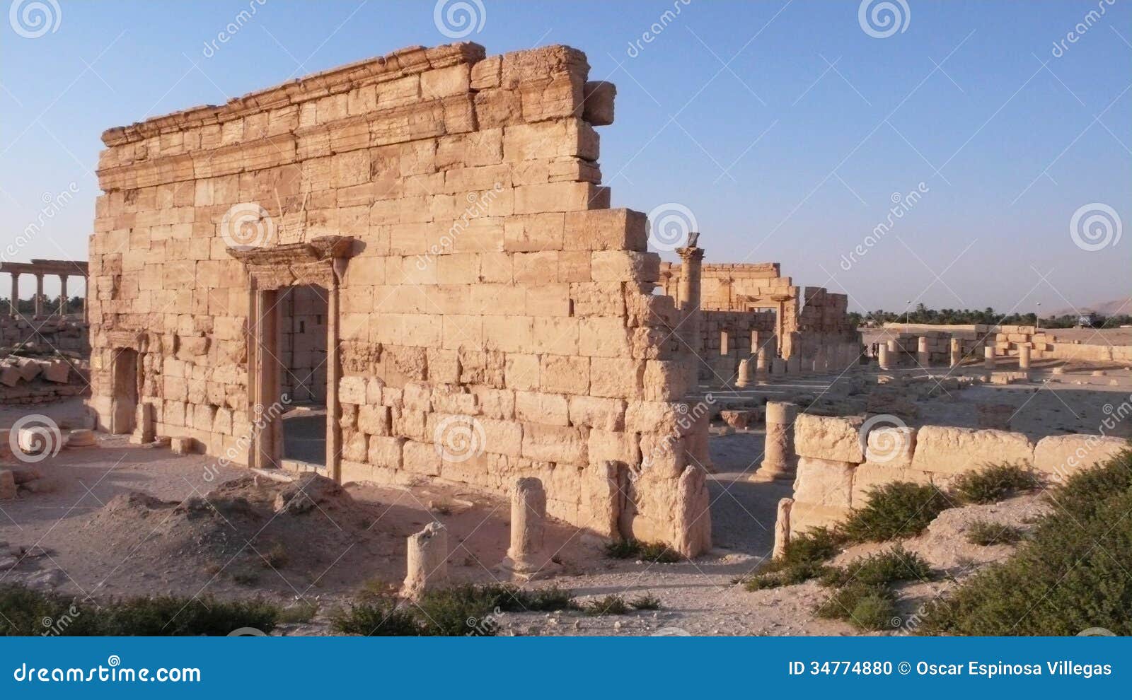 Agora di Palmira. La Siria fotografia stock. Immagine di antico - 34774880