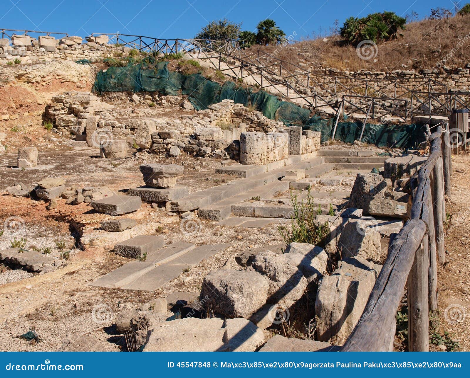 Agora, Segesta, Sicily, Italy Stock Photo - Image of excavate ...