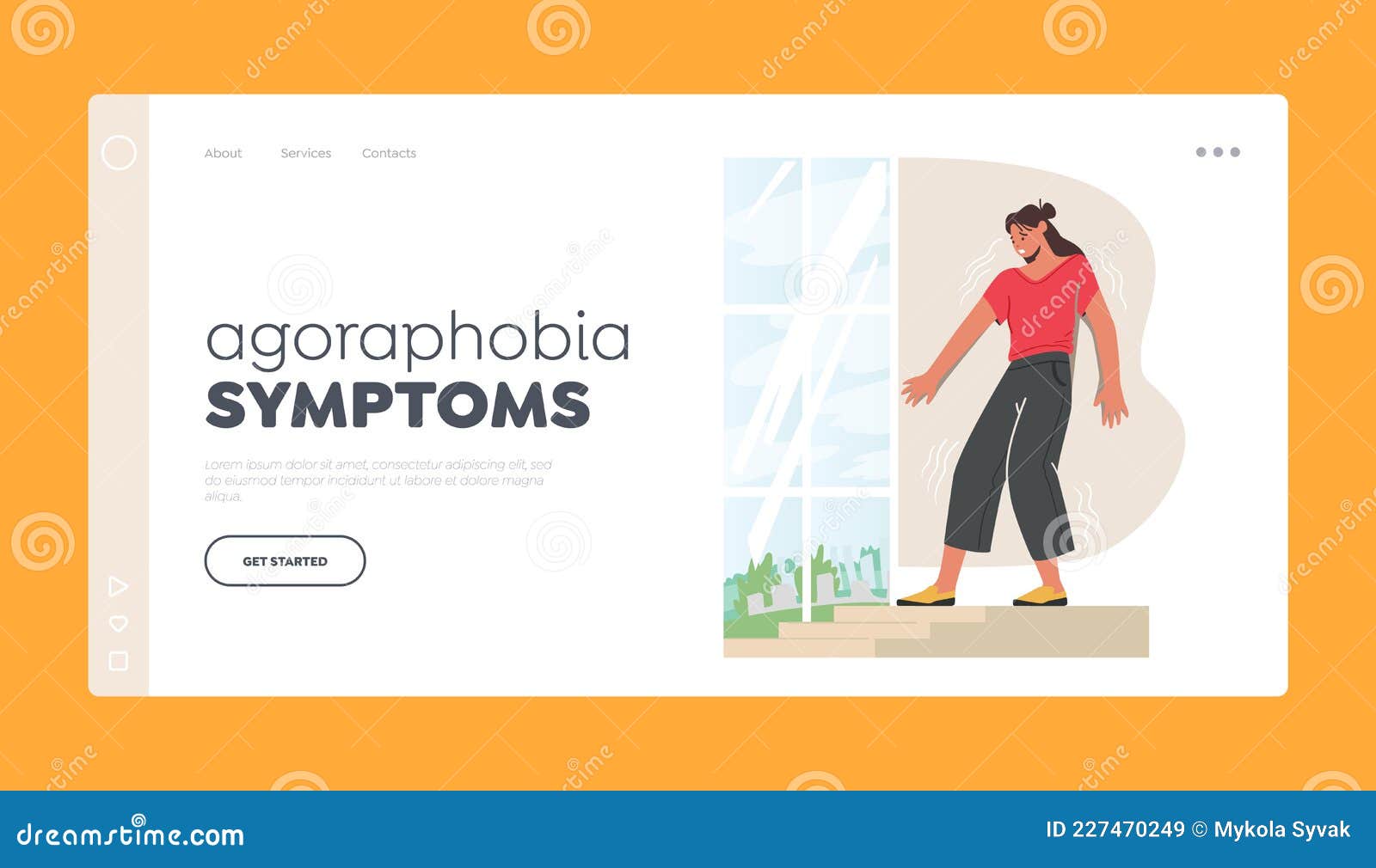 Agoraphobia Symptoms Landing Page Template. Introversion, Public Spaces ... Agoraphobia Symptoms Landing Page Template. Introversion, Public Spaces ...