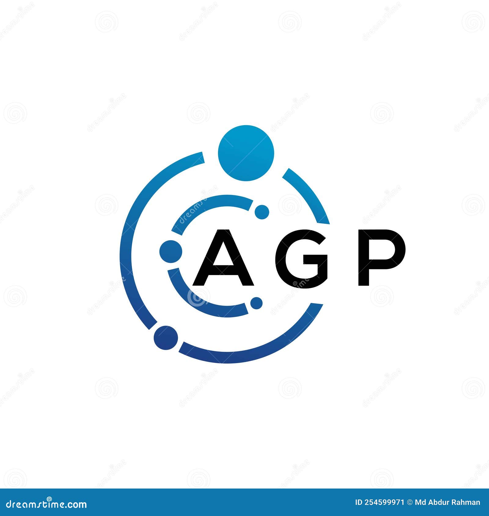 AGP Letter Logo Design on Black Background. AGP Creative Initials ...