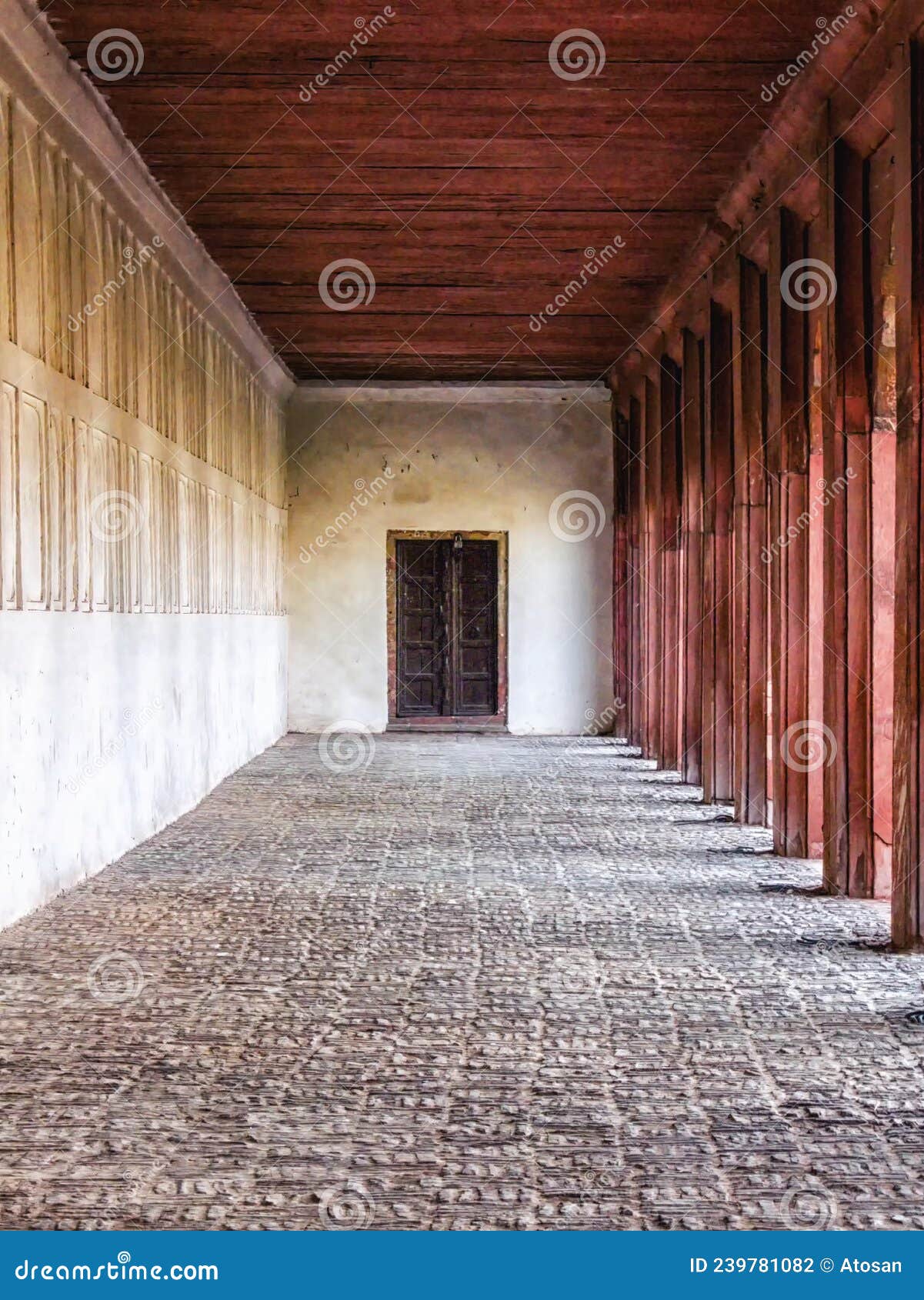 Agra Fort corridor stock photo. Image of historical - 239781082