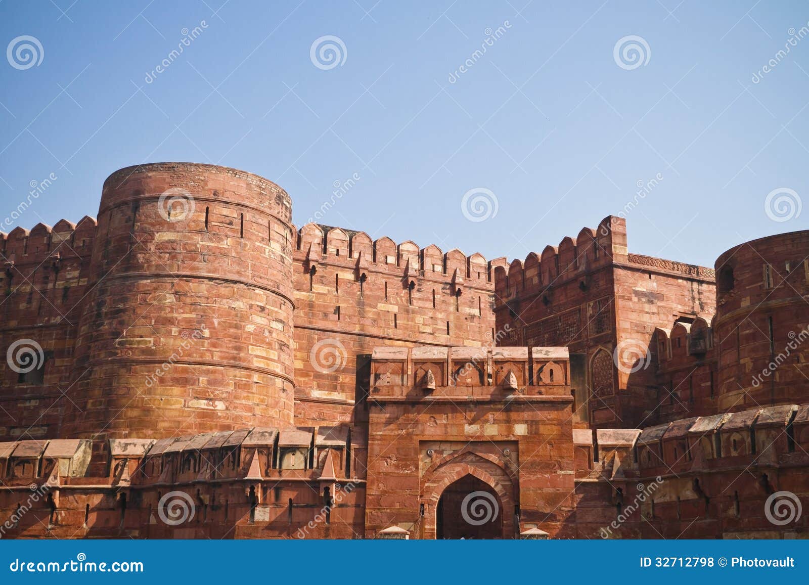 Agra Fort Entrance stock photo. Image of high, islam - 32712798