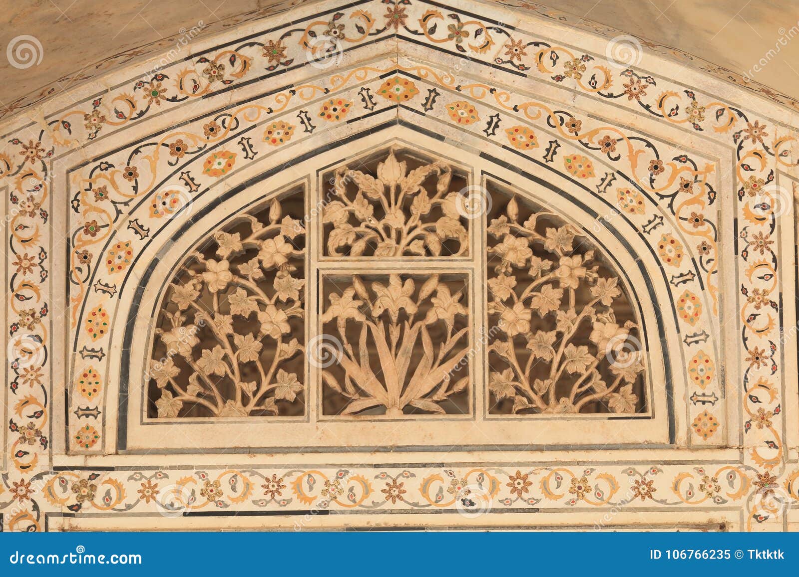 Agra Fort Historical Architecture Details Agra India Stock Image ...