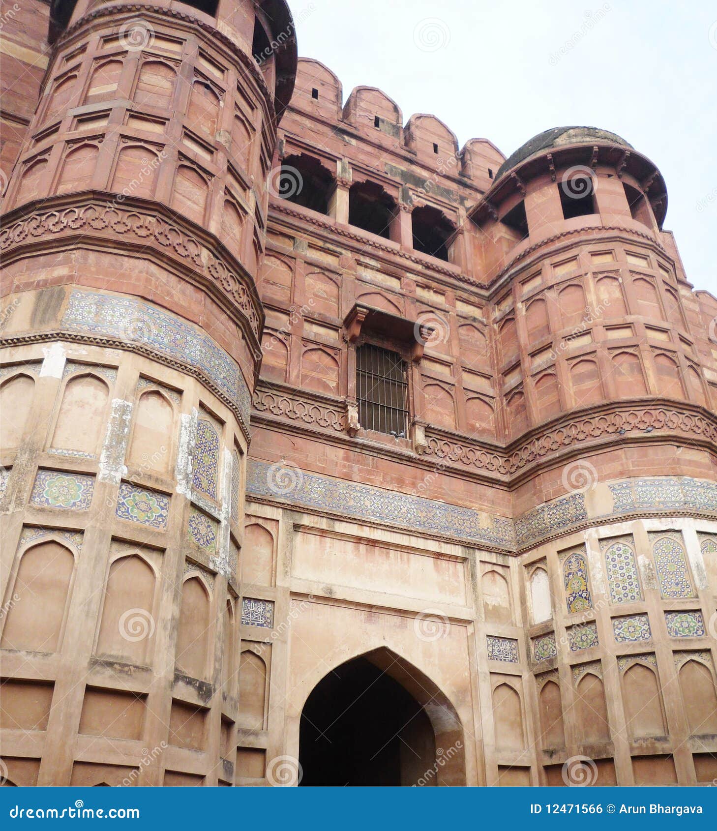 Agra Fort, India stock photo. Image of entrance, excursion - 12471566