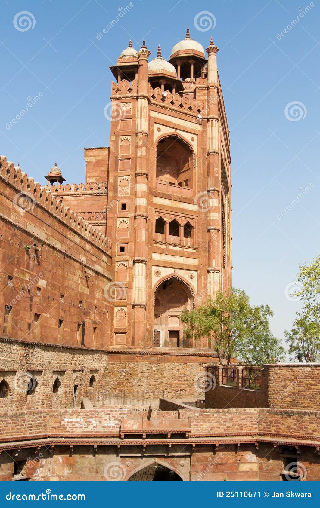 Agra Fort in India stock image. Image of blue, mughal - 25110671