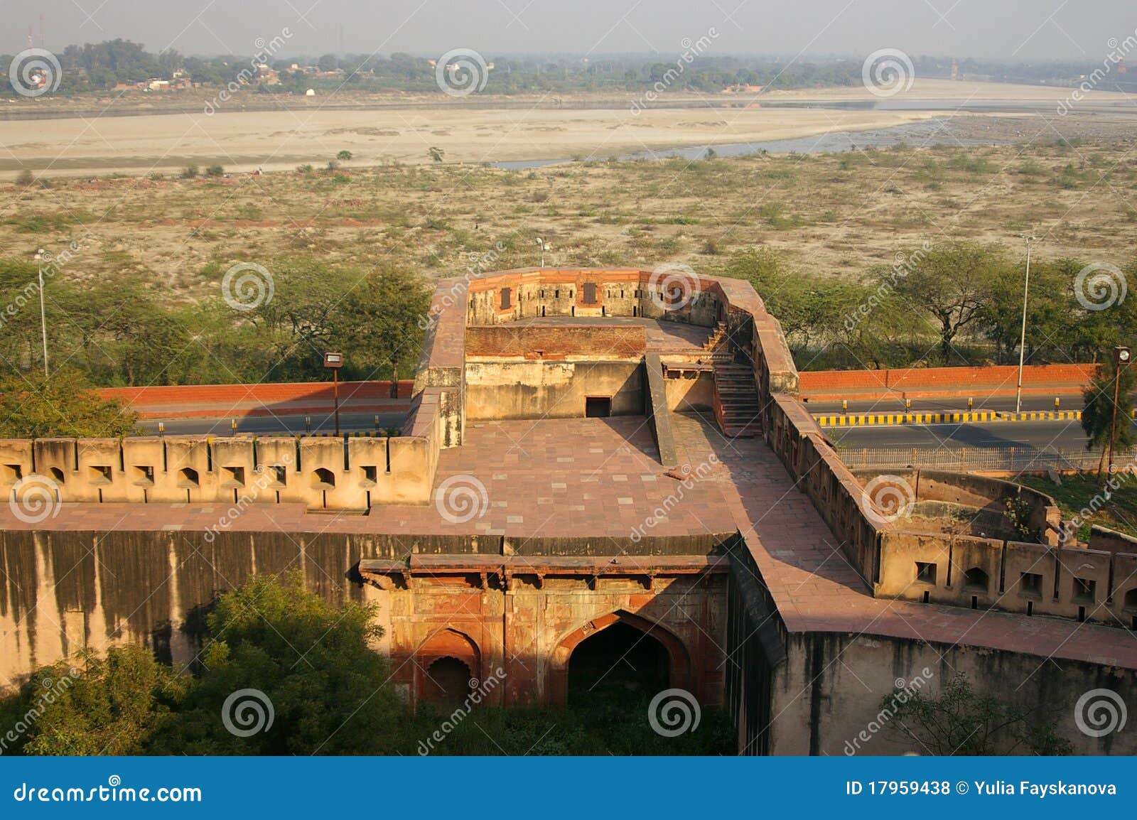 Agra Fort outside area stock photo. Image of excursion - 17959438