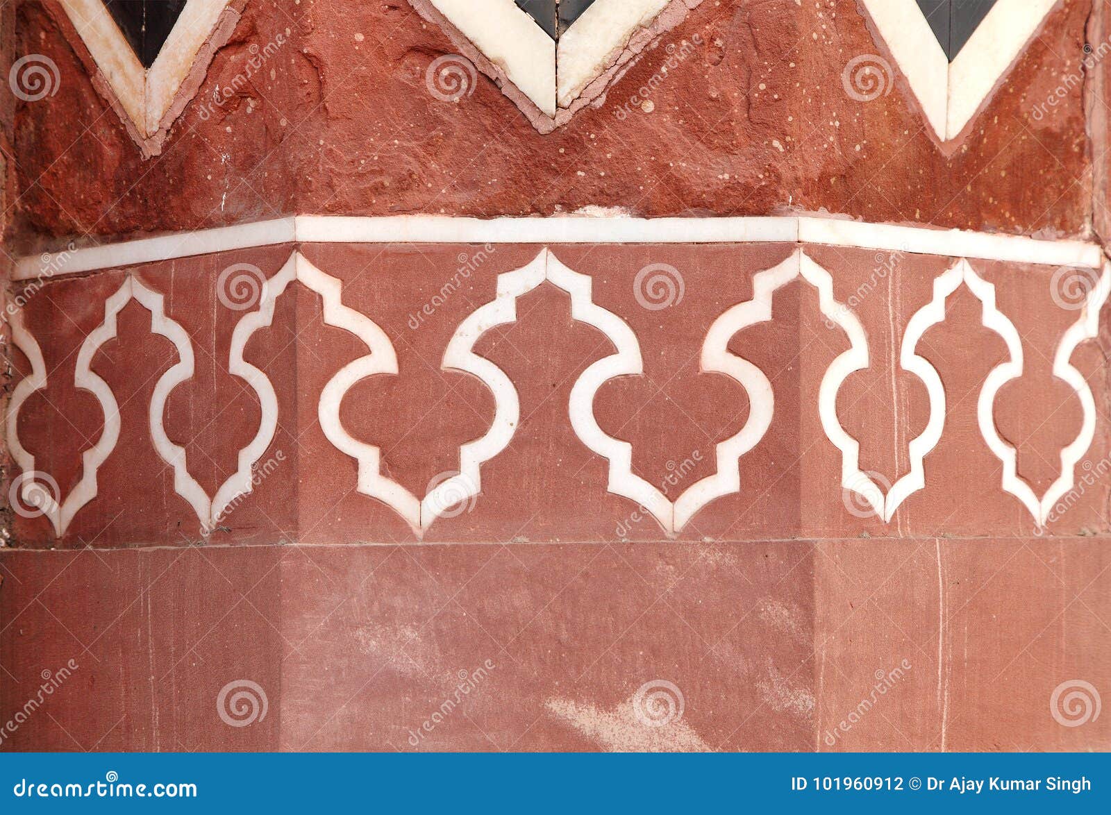 Fine Design and Windows in Front Gate of Agra Fort Stock Photo - Image ...