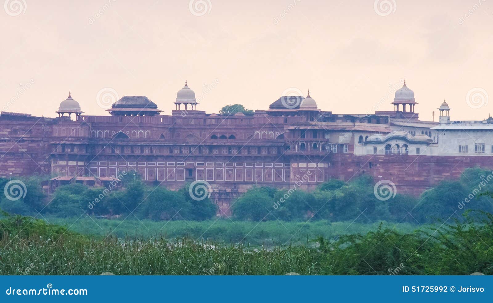 Agra Fort, Uttar Pradesh, India Stock Photo - Image of fort, twilight ...