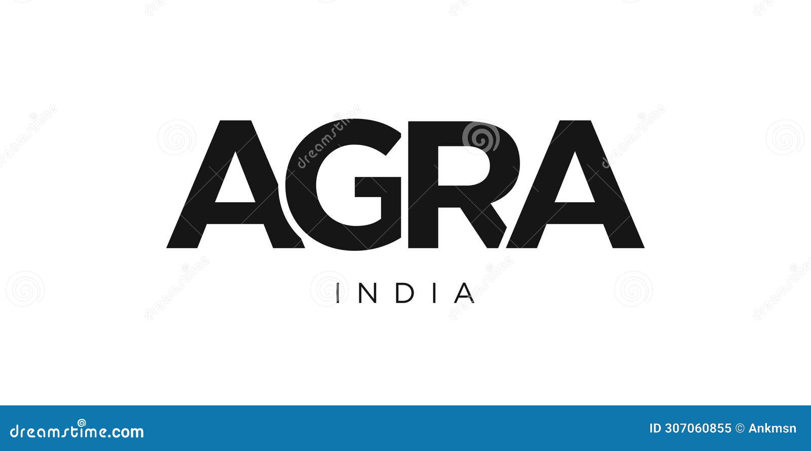 Agra in the India Emblem. the Design Features a Geometric Style, Vector ...