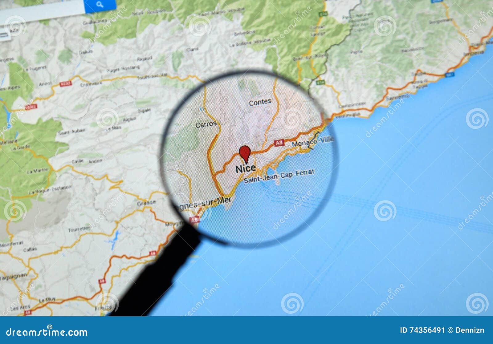 Agradable, Francia En Google Maps Foto editorial - Imagen de ciudad ...