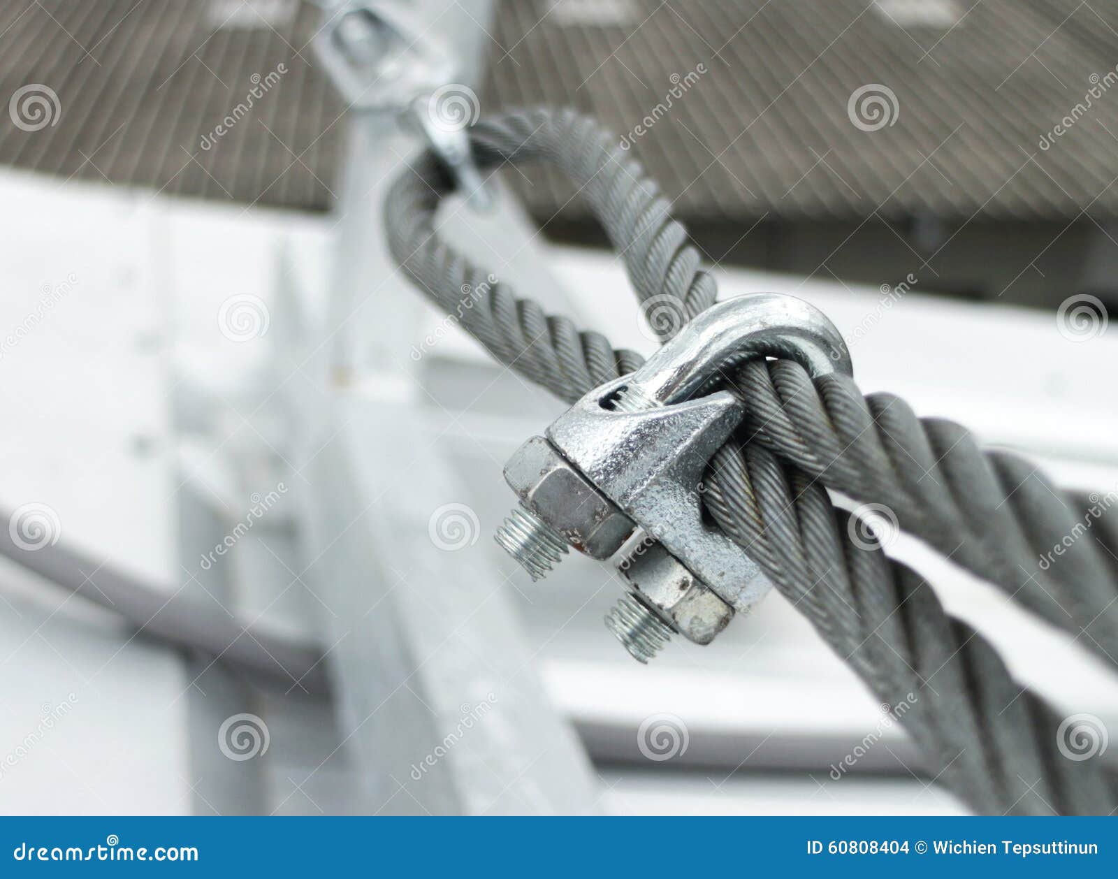 Agrafe De Bride De Corde De Fil D'acier Photo stock - Image du avec ...