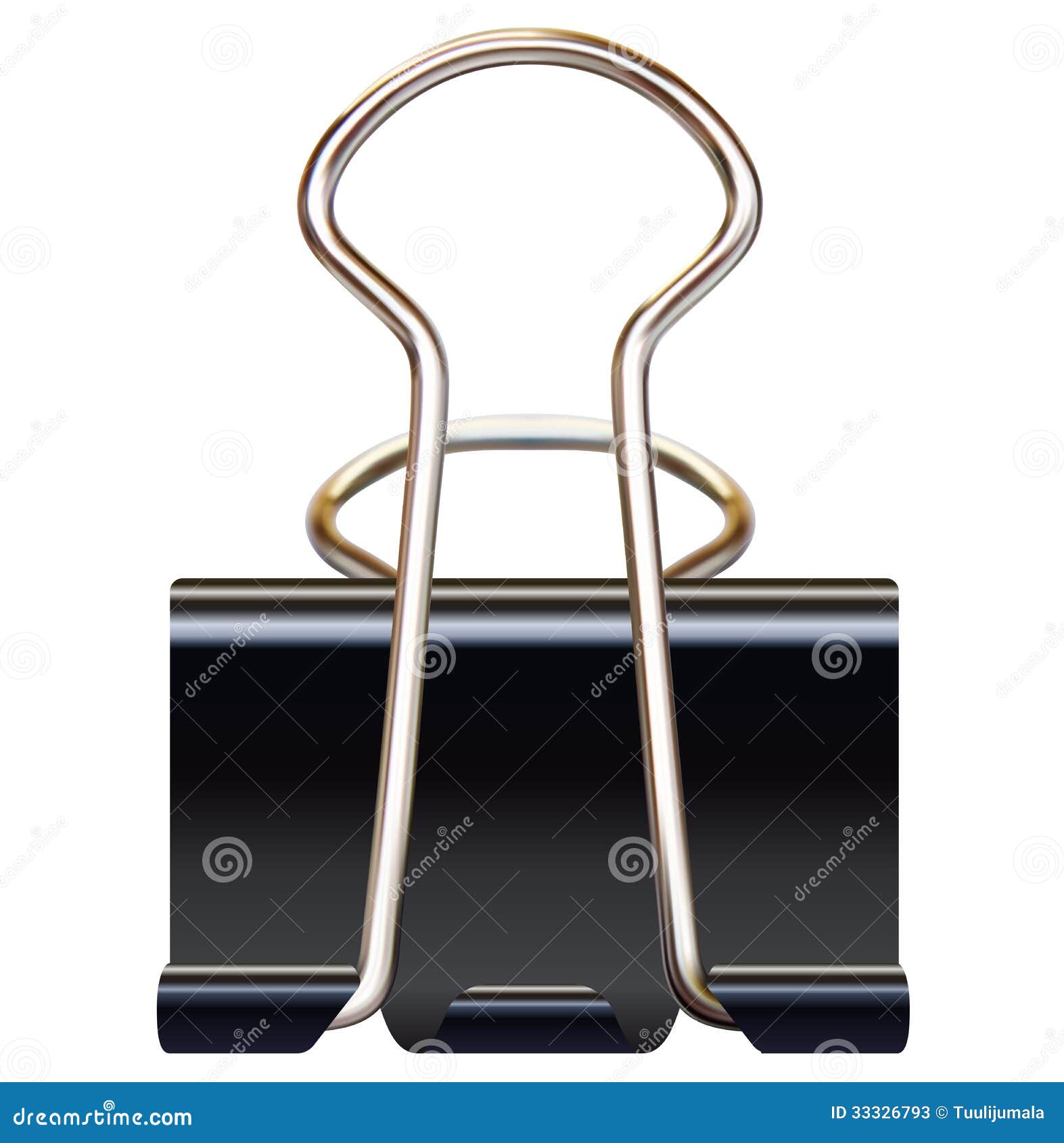 Agrafe De Papier Noire De Reliure Illustration de Vecteur ...