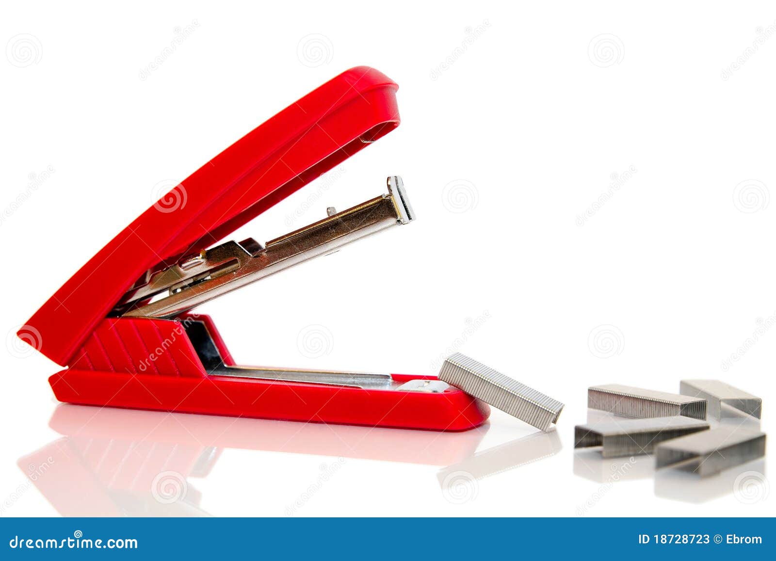 Agrafeuse image stock. Image du agrafe, papeterie, poussée - 18728723