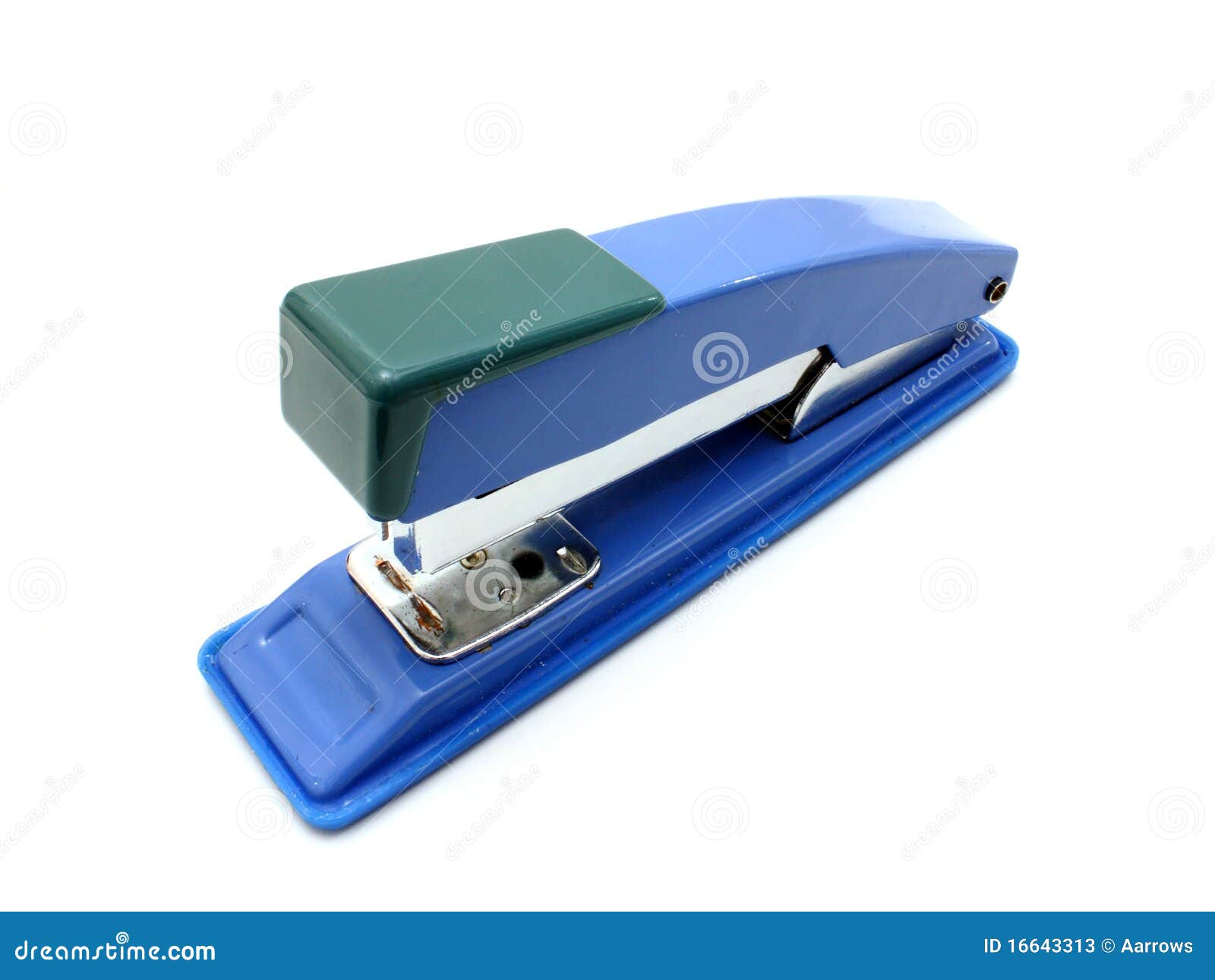 Agrafeuse bleue image stock. Image du agrafeuse, papeterie - 16643313