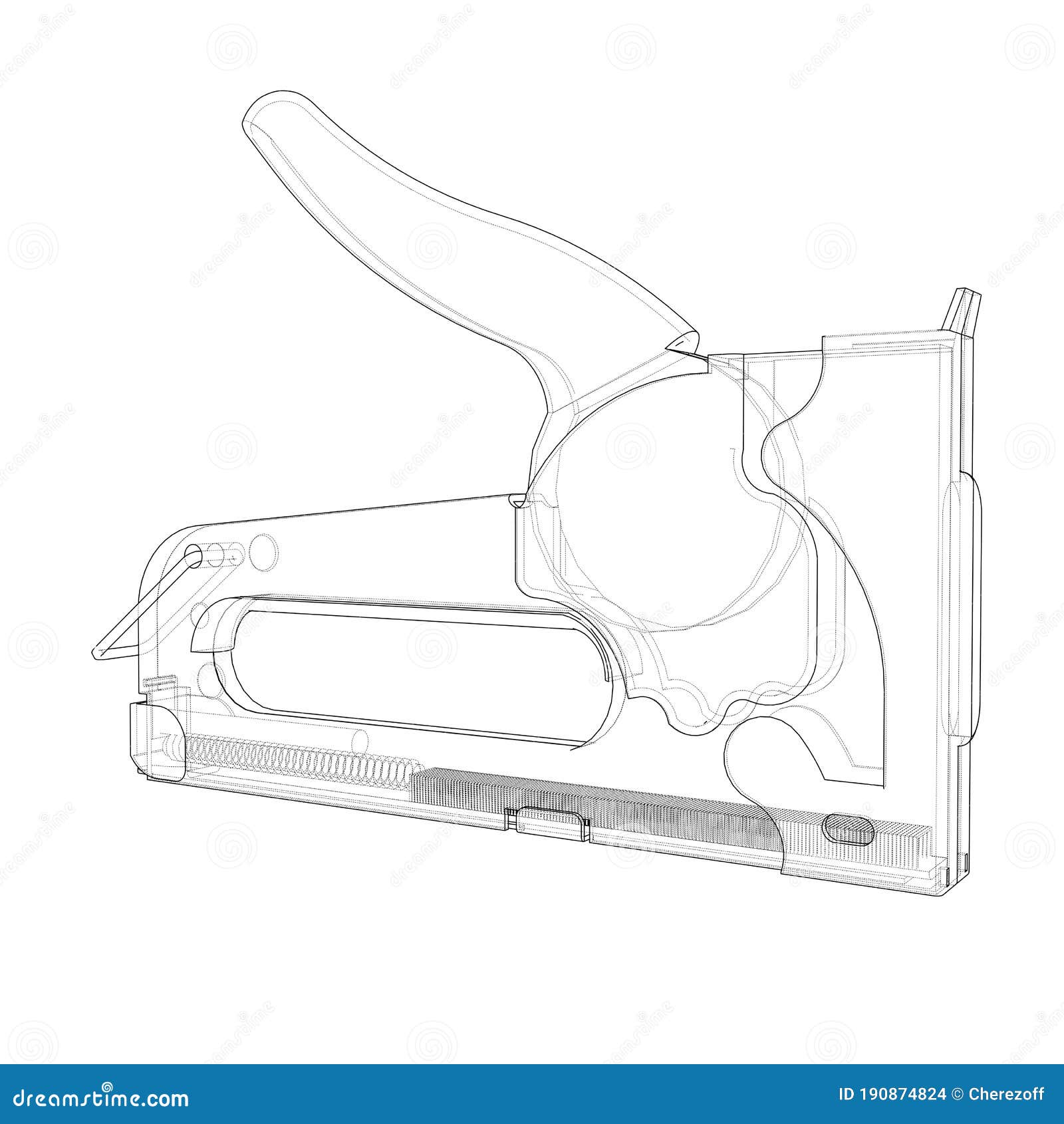Agrafeuse De Construction D'ensemble Illustration Stock - Illustration ...