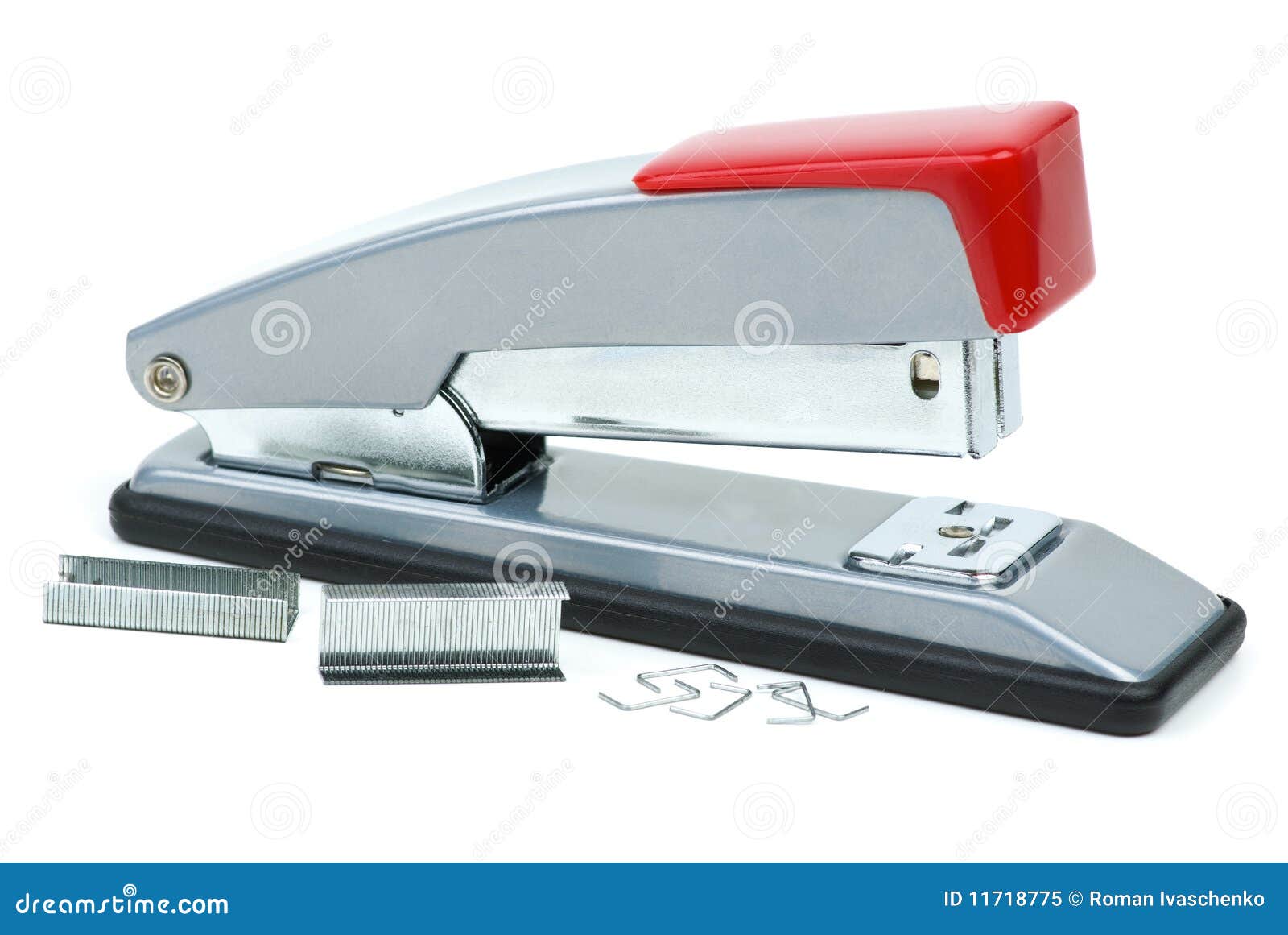 Agrafeuse et agrafes image stock. Image du accessoire - 11718775