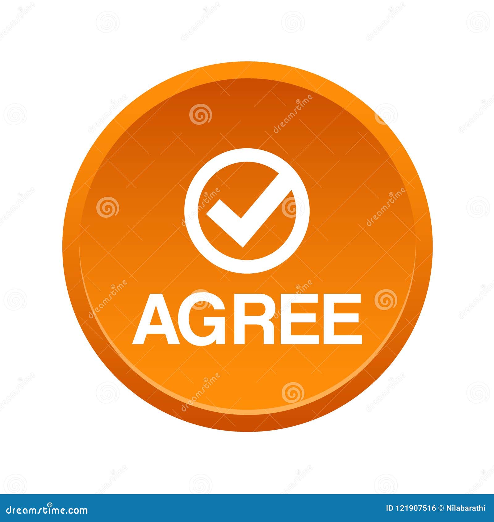 Agree / accept button stock illustration. Illustration of access ...
