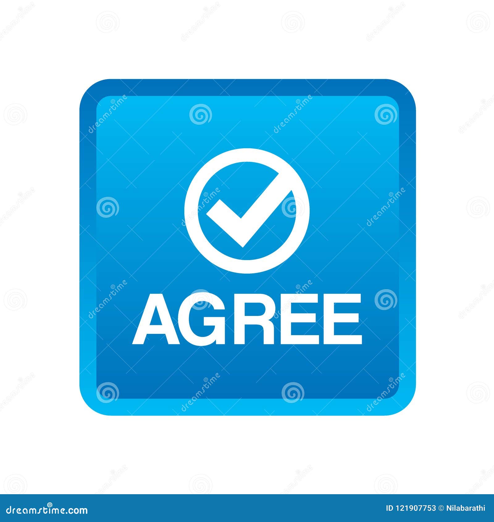 Agree / accept button stock illustration. Illustration of accredited ...