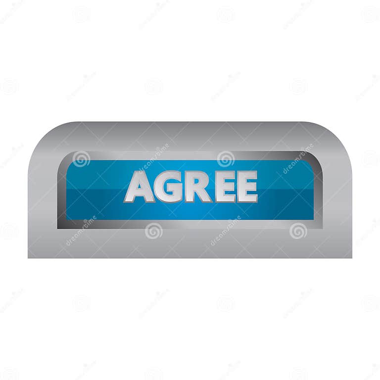 Agree Button. Vector Illustration Decorative Design Stock Vector ...