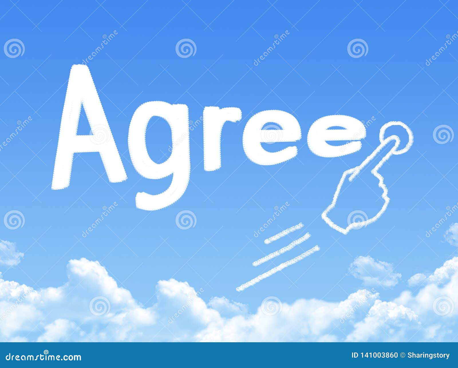 Agree message cloud shape stock illustration. Illustration of approve ...