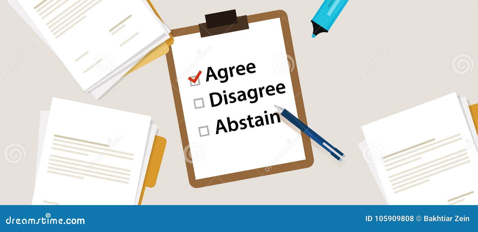 Agree Selecting an Item in the Survey. Items for Voting Agree, Disagree ...