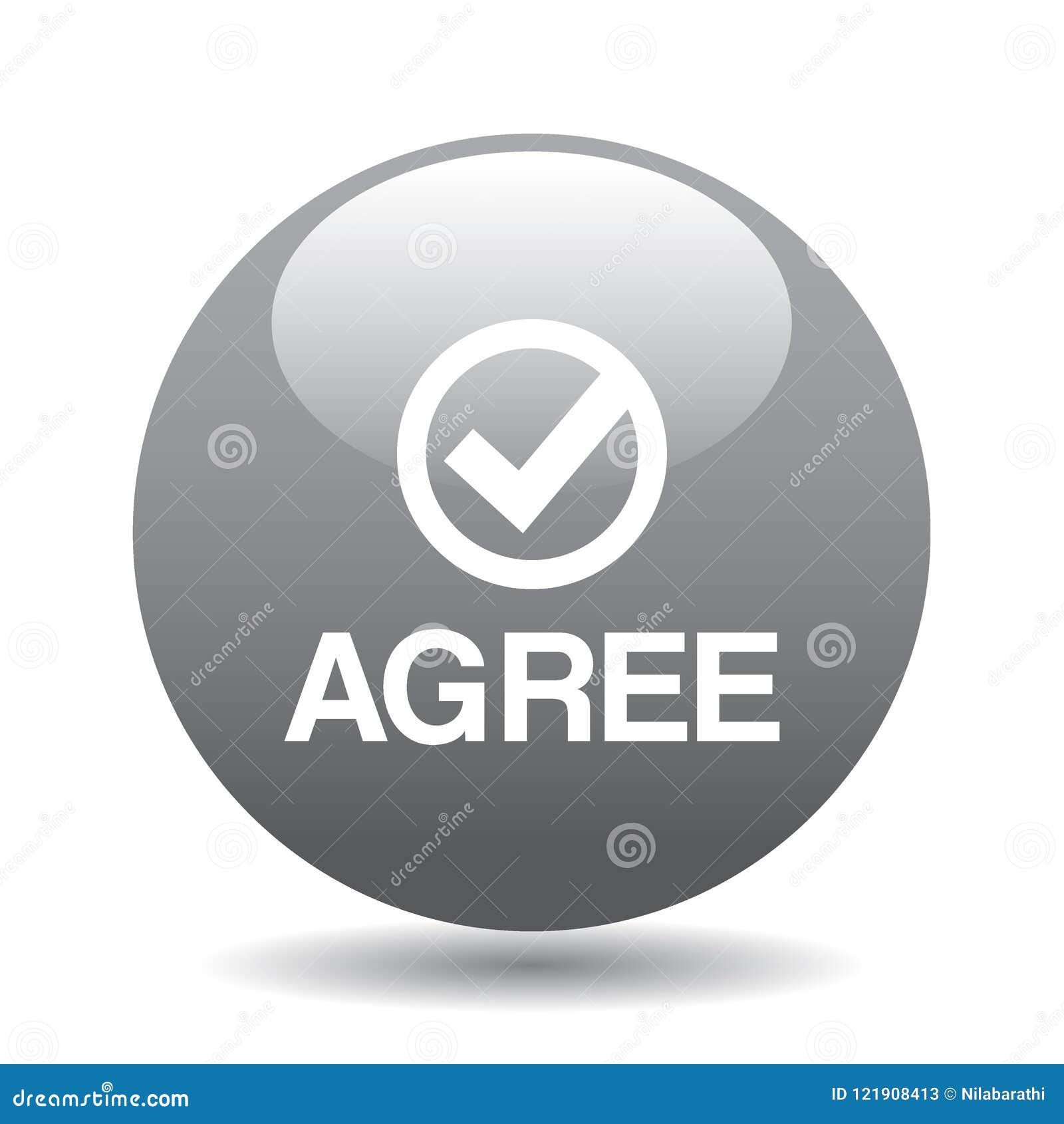 Agree / accept button stock illustration. Illustration of accepted ...