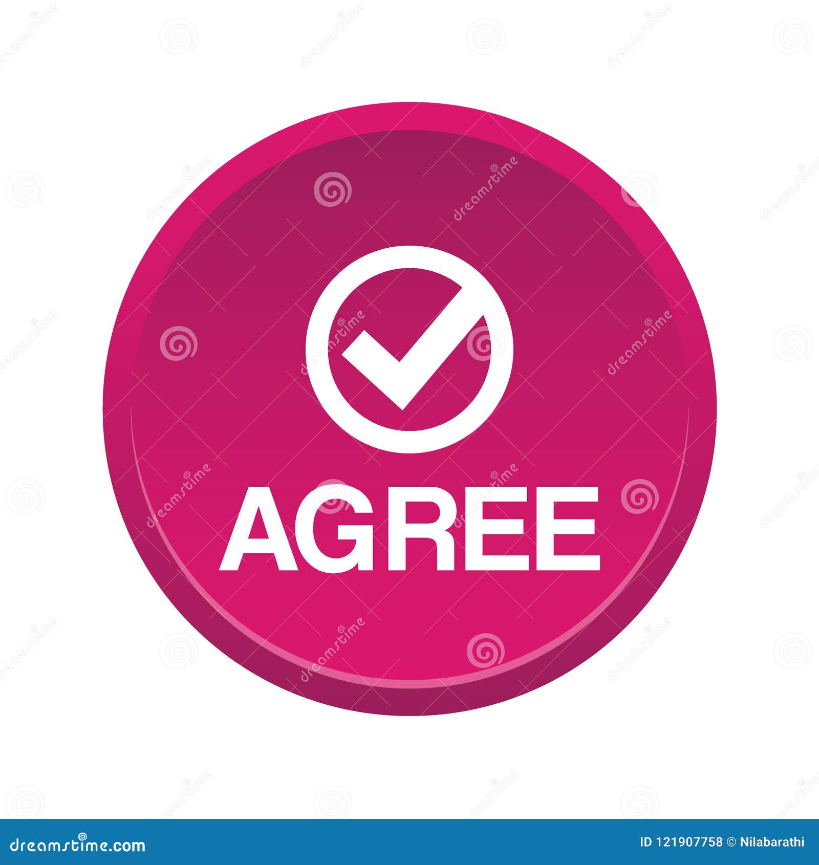 Agree / accept button stock illustration. Illustration of acception ...