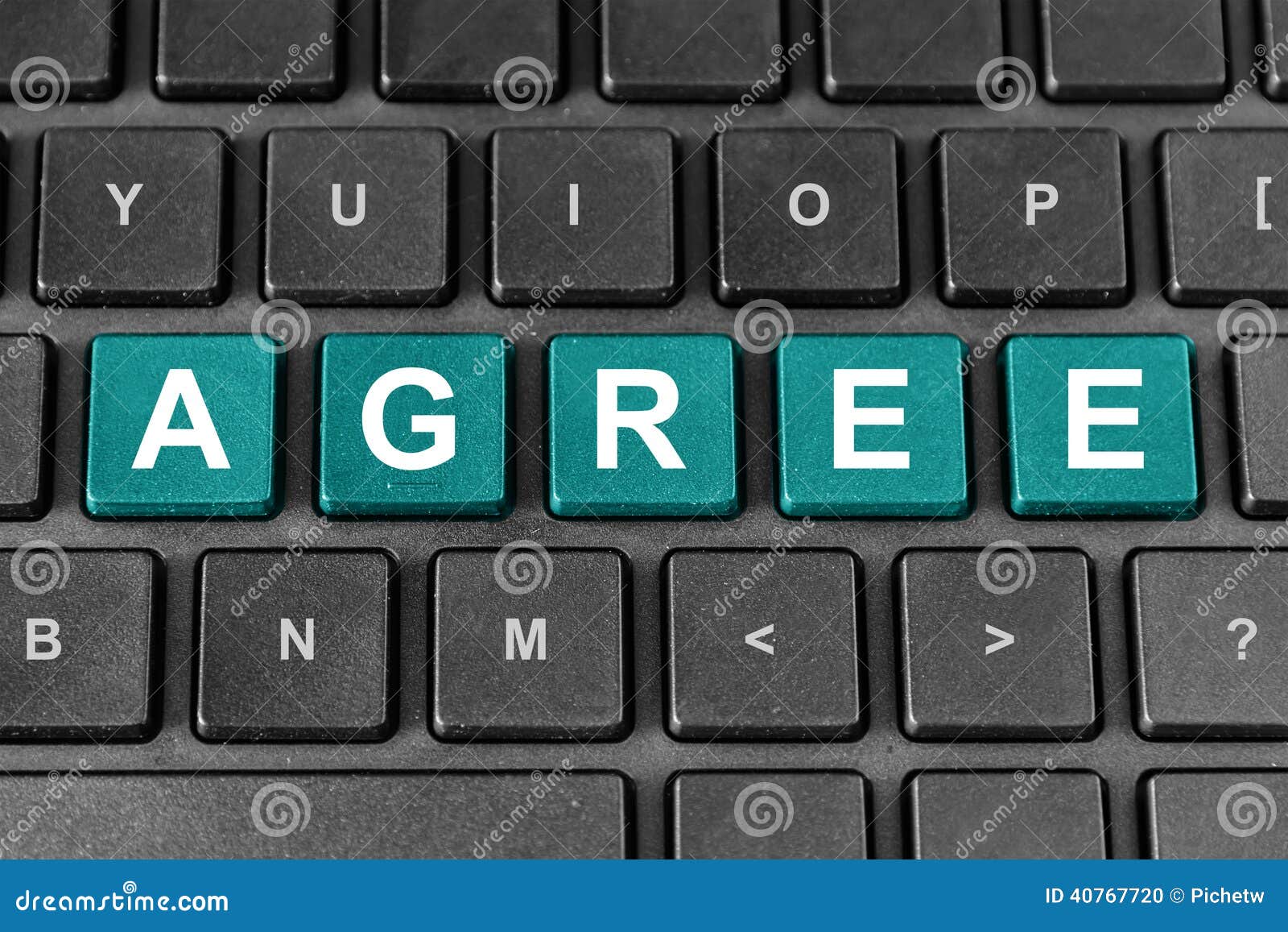 Agree word on keyboard stock photo. Image of internet - 40767720