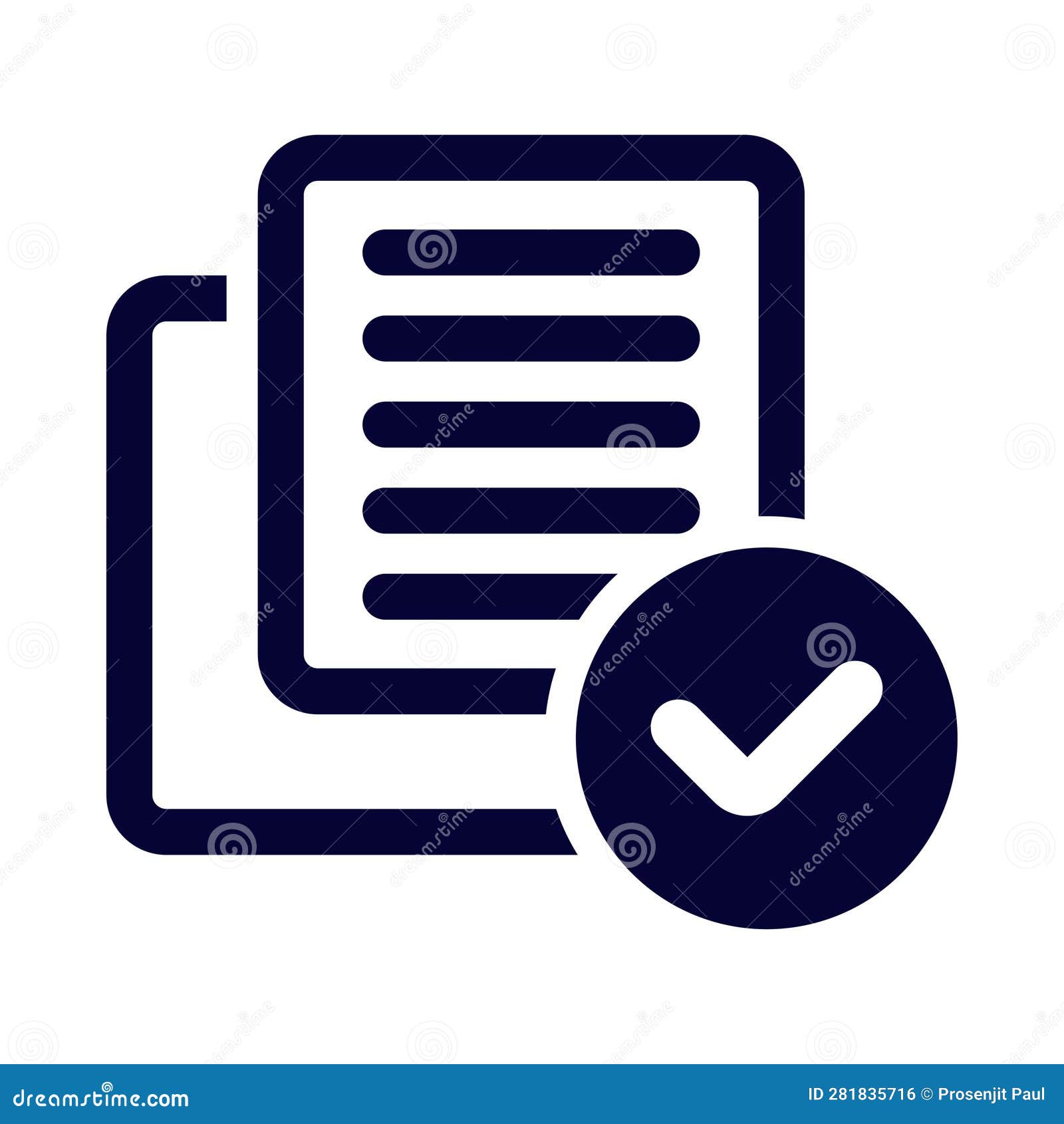 Agreement, Business, Note, Tick, Sheet, Contract Icon Stock Vector ...